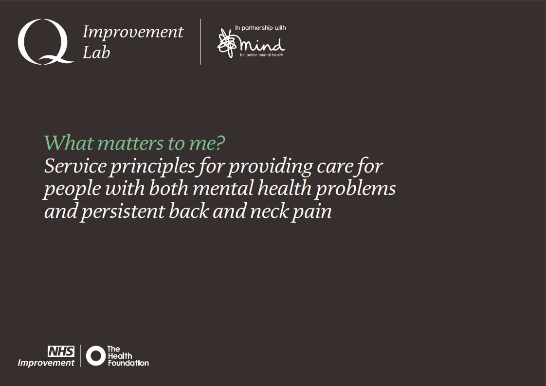 What matters to me? Service principles for providing care - Q ...